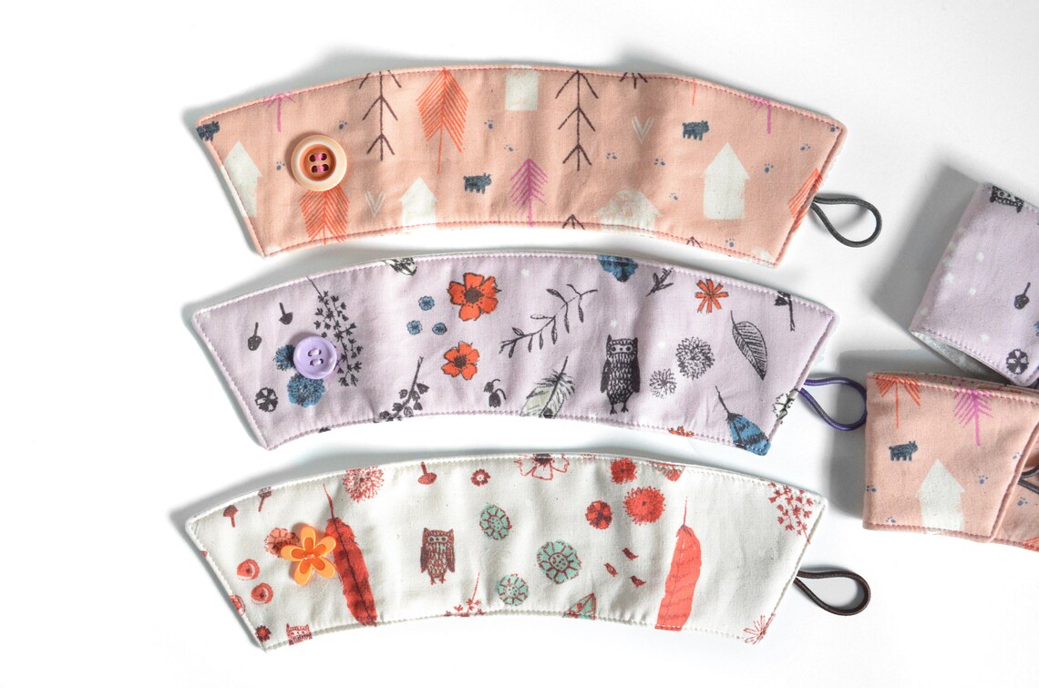 Hot Drink Sleeve Tea Cozy Fabric Coffee Sleeve Coffee - Etsy