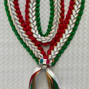 Handmade Double Braided Graduation Lei – Mexican Flag Charm - Etsy