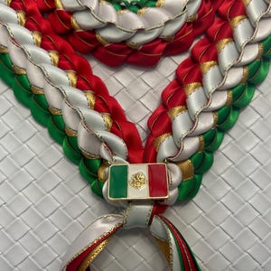 Handmade Double Braided Graduation Lei – Mexican Flag Charm - Etsy