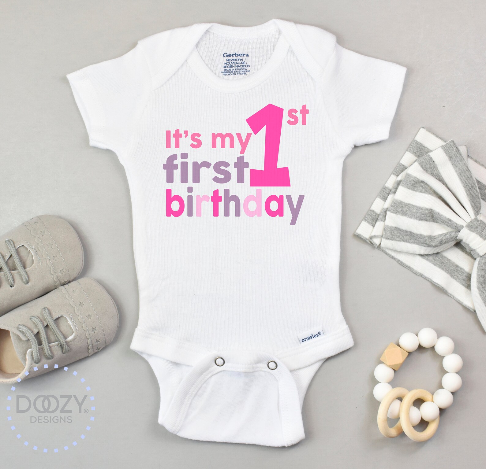 My First Birthday Shirt for Baby Boy or Girl Custom First | Etsy