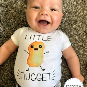 Little Nugget Onesie ® Chicken Nugget Baby Shirt Funny Baby | Etsy