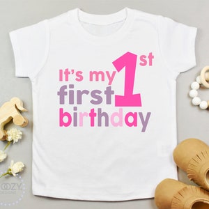 My First Birthday Shirt for Baby Boy or Girl Custom First | Etsy