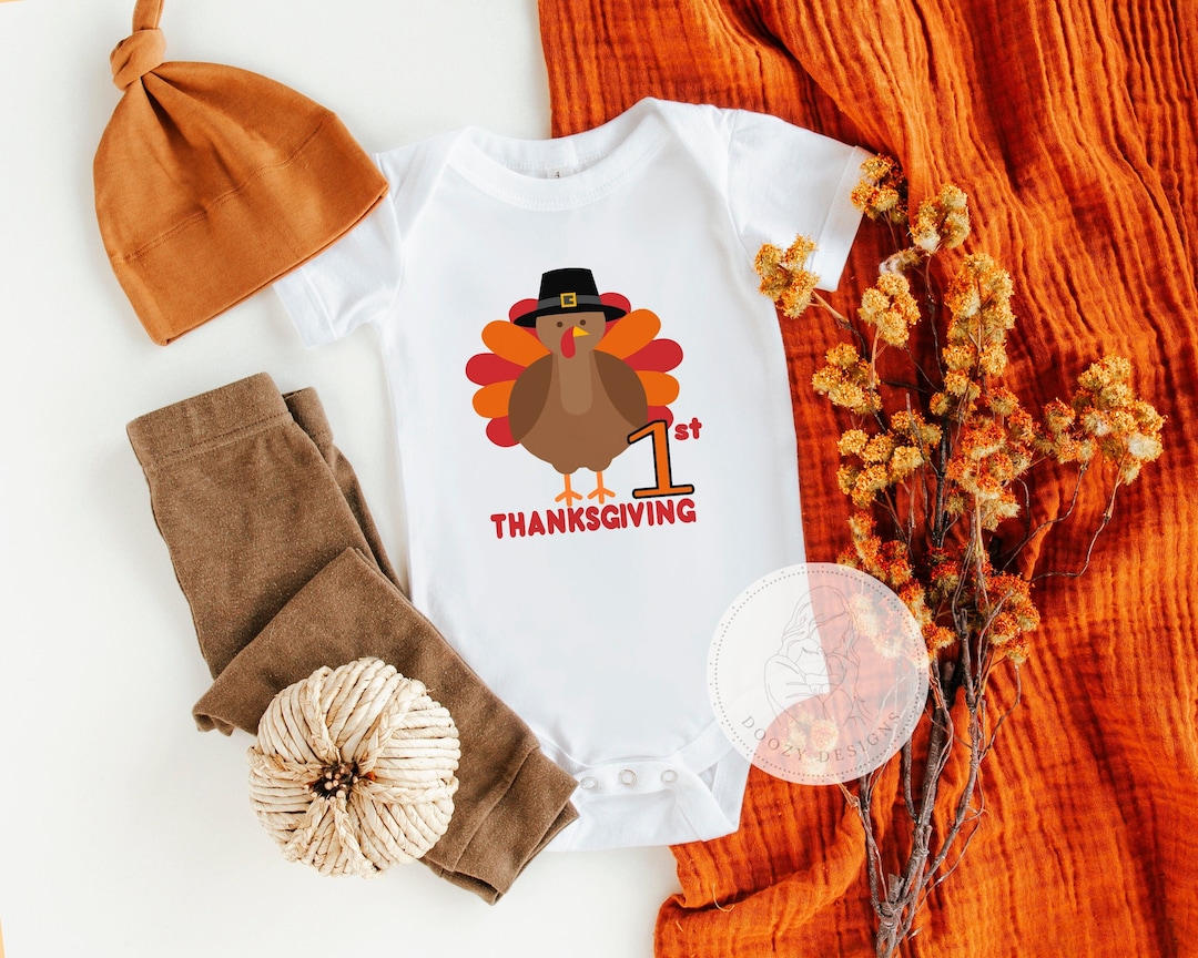My First Thanksgiving Bodysuit or T-shirt, 1st Thanksgiving Baby Outfit ...