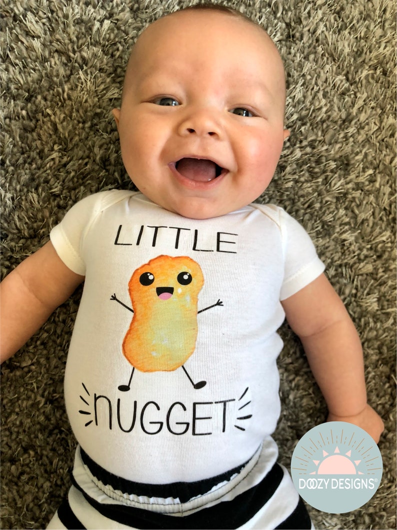 Little Nugget Onesie ® Chicken Nugget Baby Shirt Funny Baby - Etsy