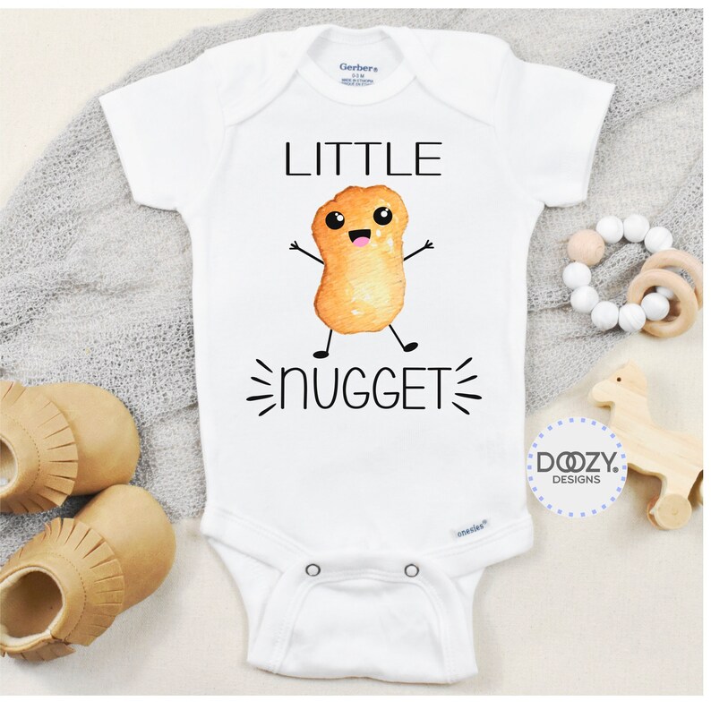 Little Nugget Onesie ® Chicken Nugget Baby Shirt Funny Baby | Etsy