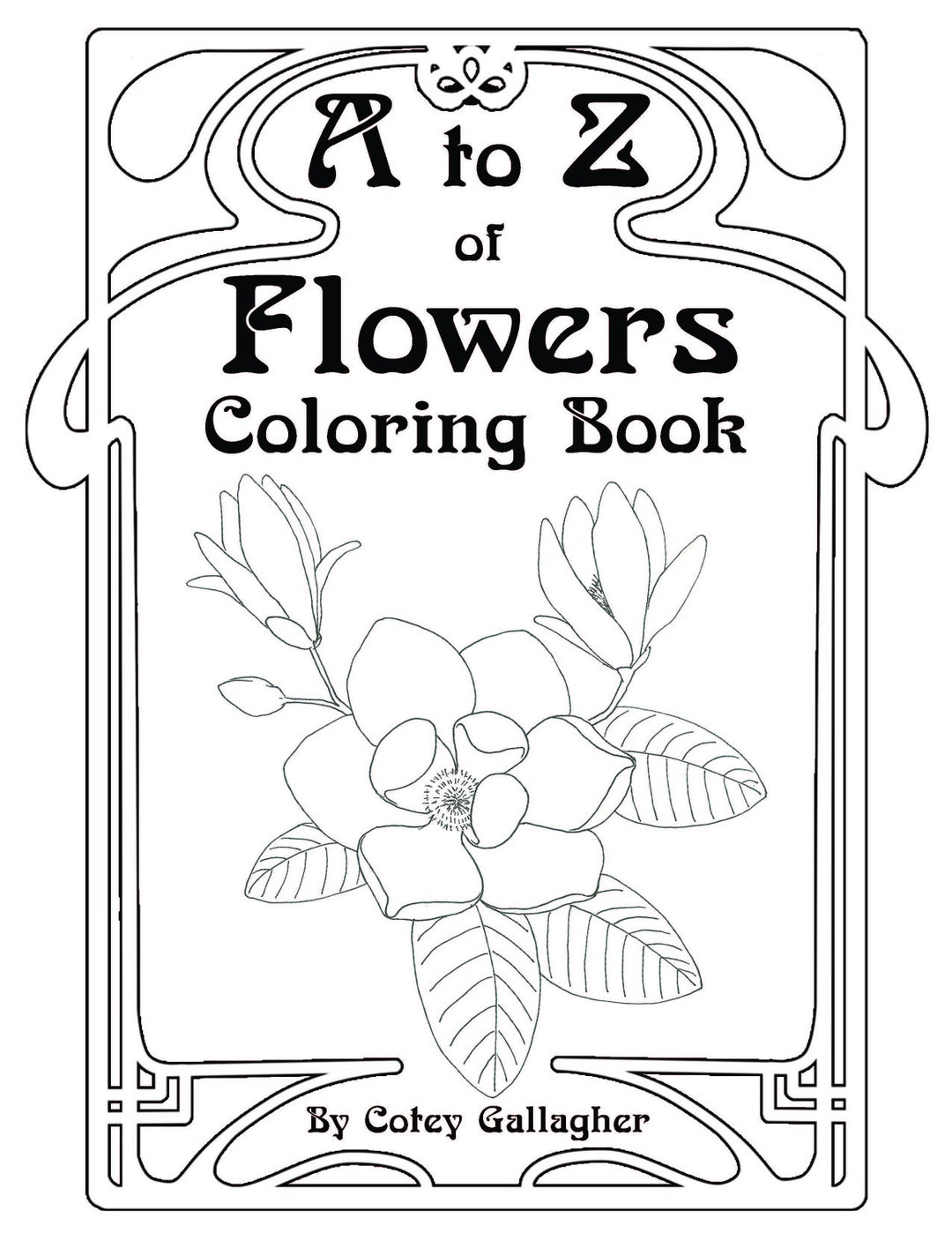 A to Z of Flowers Coloring Book - Etsy