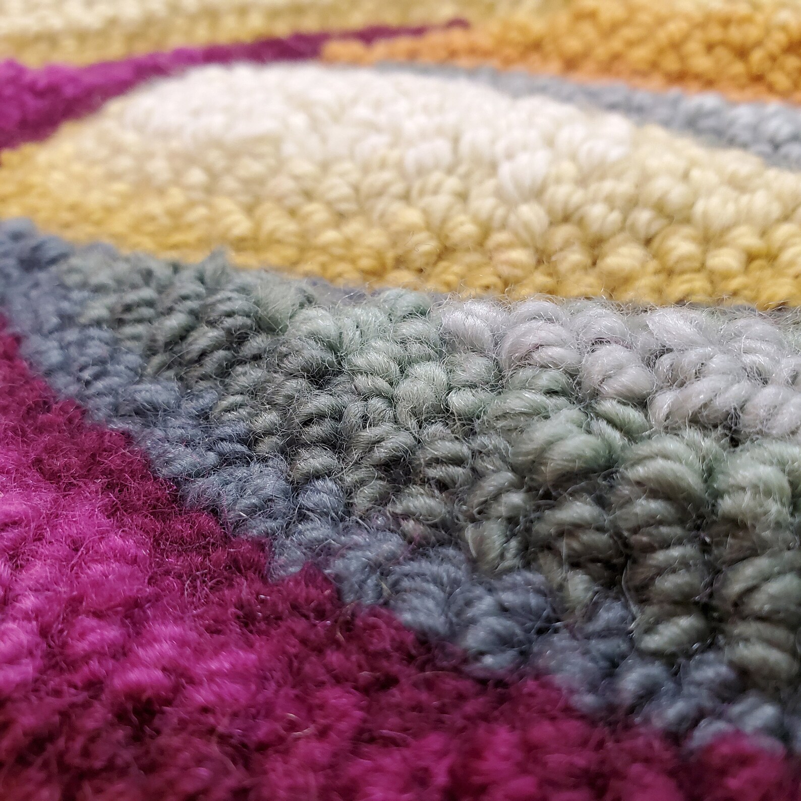 Melted Sherbet Swirls Sculpted Punch Needle Rug Hooked Throw Rug - Etsy