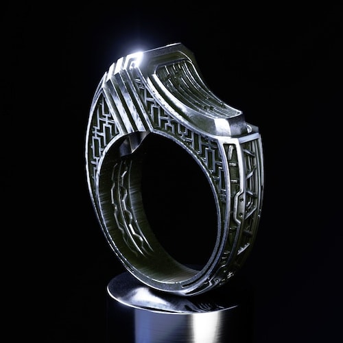 Futuristic Statement Ring Cyberpunk Clothing Gothic Ring - Etsy