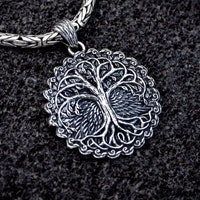 Round Tree of Life Glass Pendant | Ancient Roman Tree of Life Necklace ...