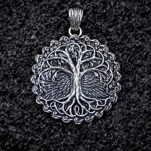 YGGDRASIL Viking Tree of Life Arbor Vitae SILVER Necklace - Etsy