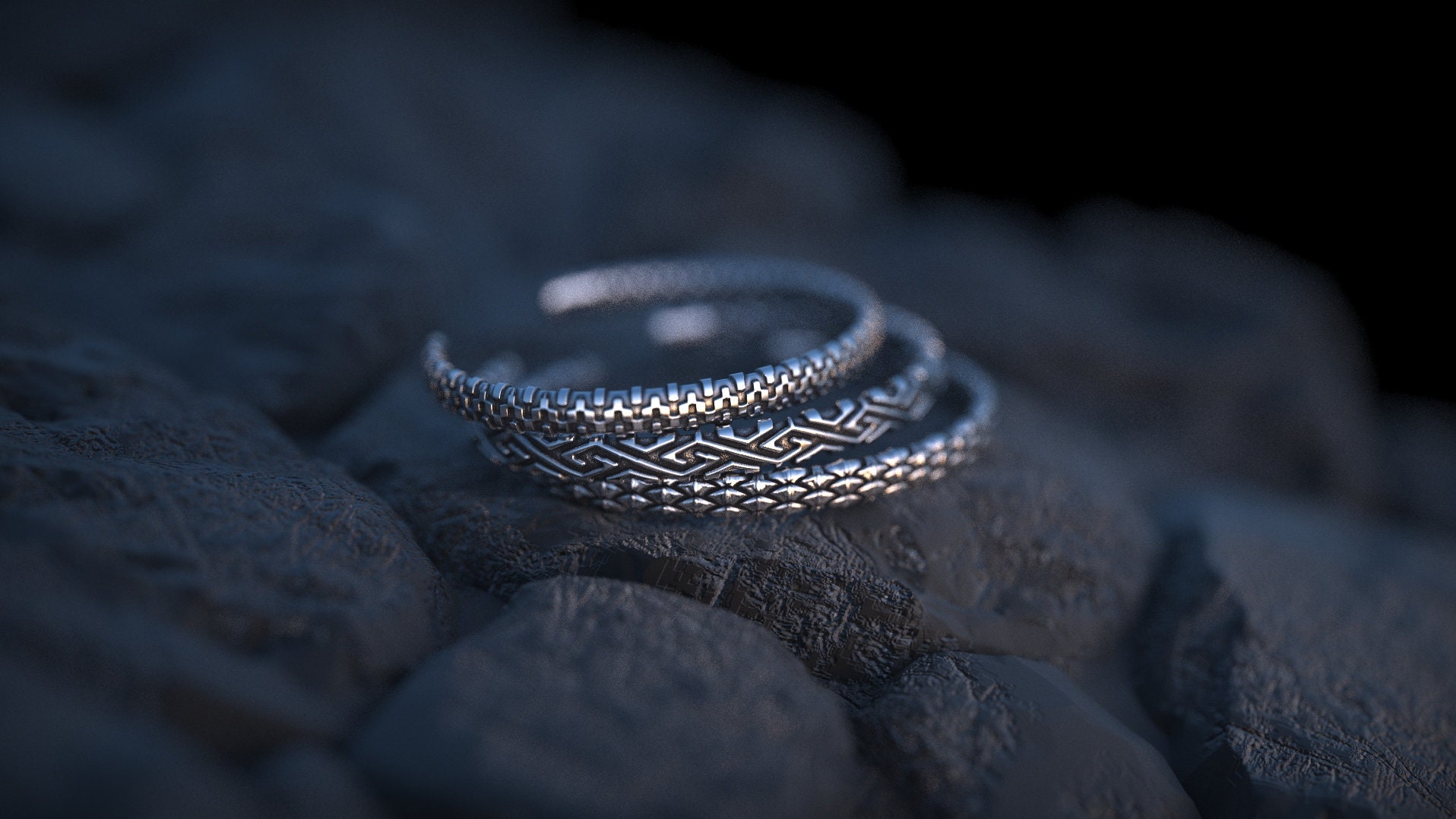 Silver Cuff Bracelet Silver Bangle Bracelet Snake Scales | Etsy
