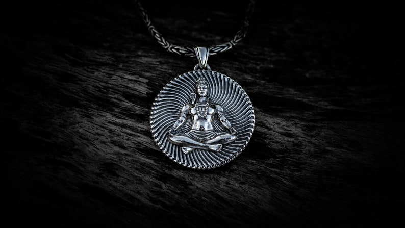 Buy Lord Shiva Pendant Silver Shiva Necklace Meditating Shiva Online in ...