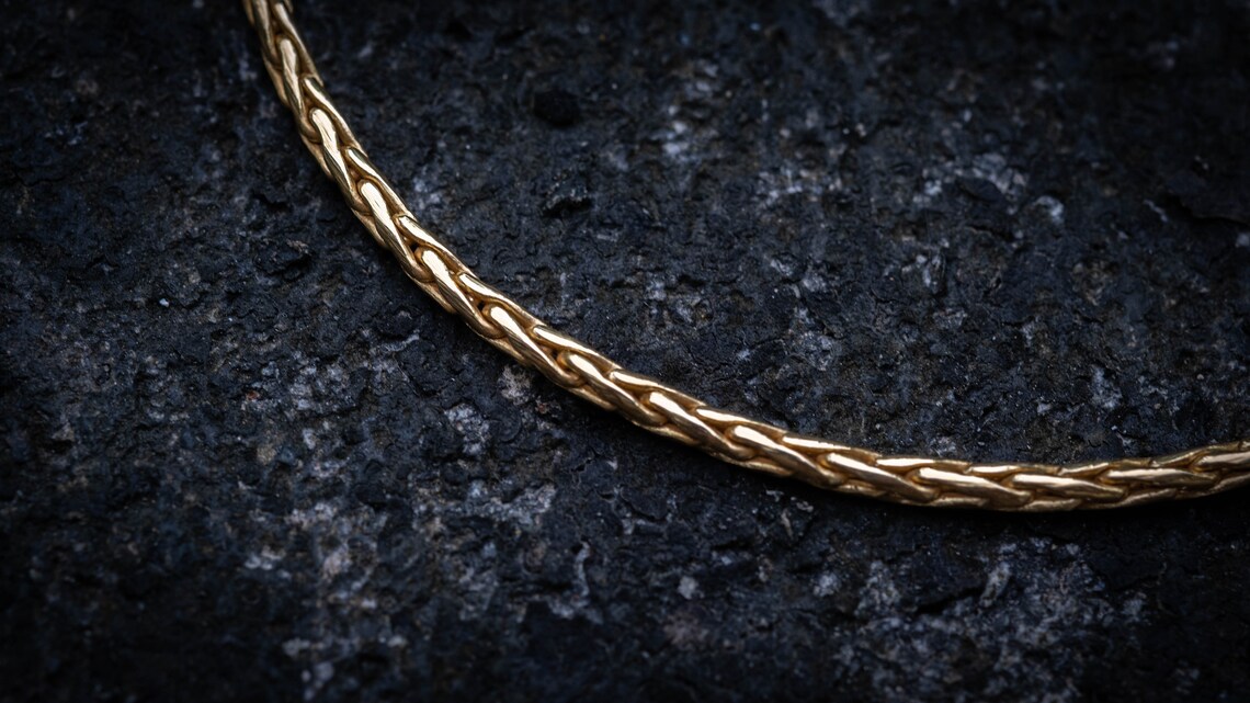 14K Solid Gold Chain 'padian' | 2mm Gold Chain | Padian Gold Chain - Etsy