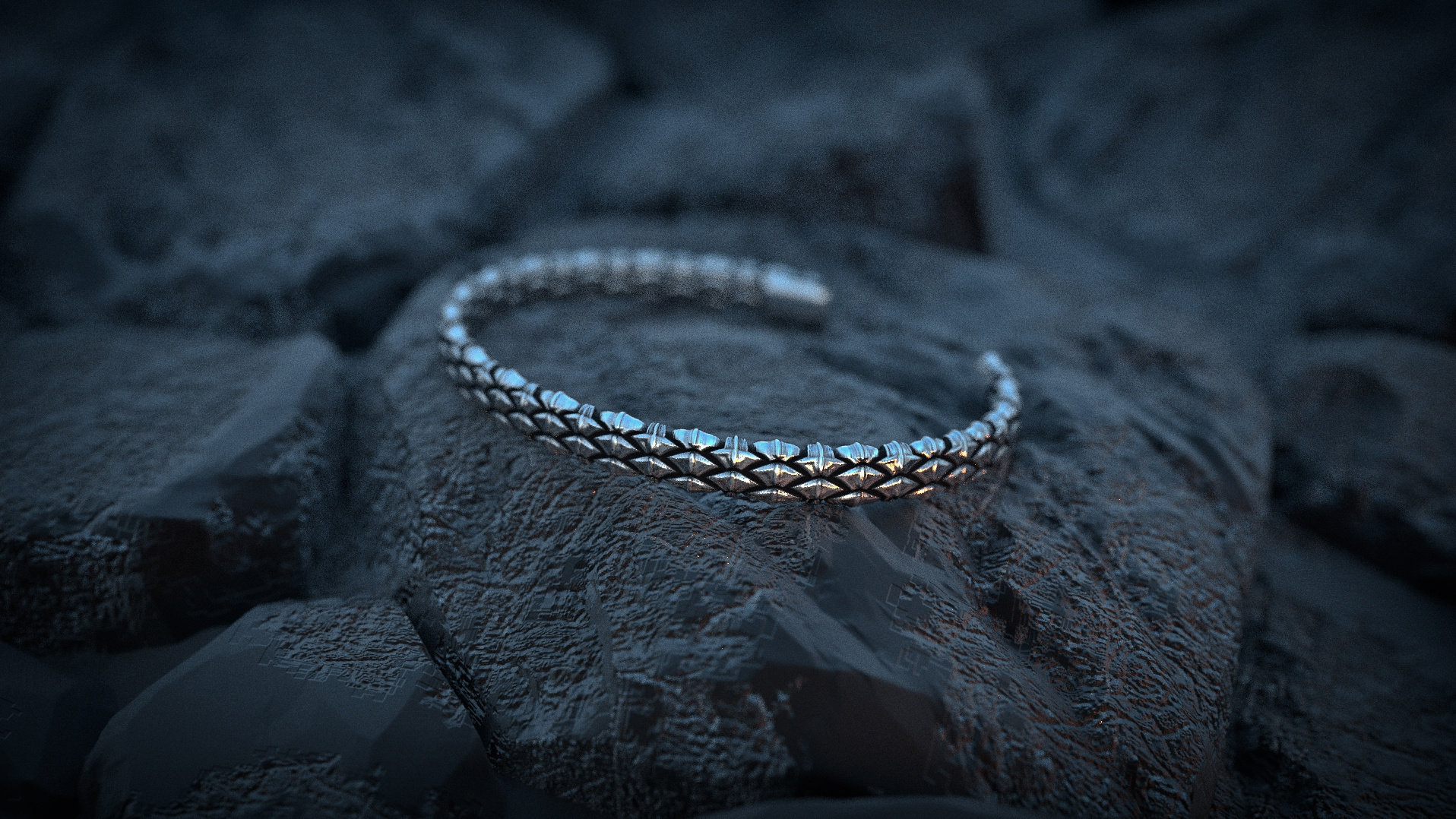 Silver Cuff Bracelet | Silver Bangle Bracelet | Snake Scales Bangle ...