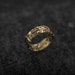 Solid Gold Geometric Ring: Cyberpunk Textured Band - Etsy