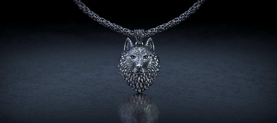 Wolf Head Pendant | Wild Wolf Necklace | Silver Wolf Pendant | Silver ...