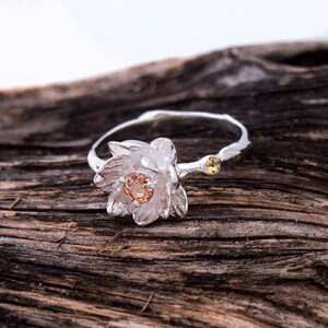 Lotus Flower Ring 'blooming Lotus' Flower Engagement Ring Elven Ring ...