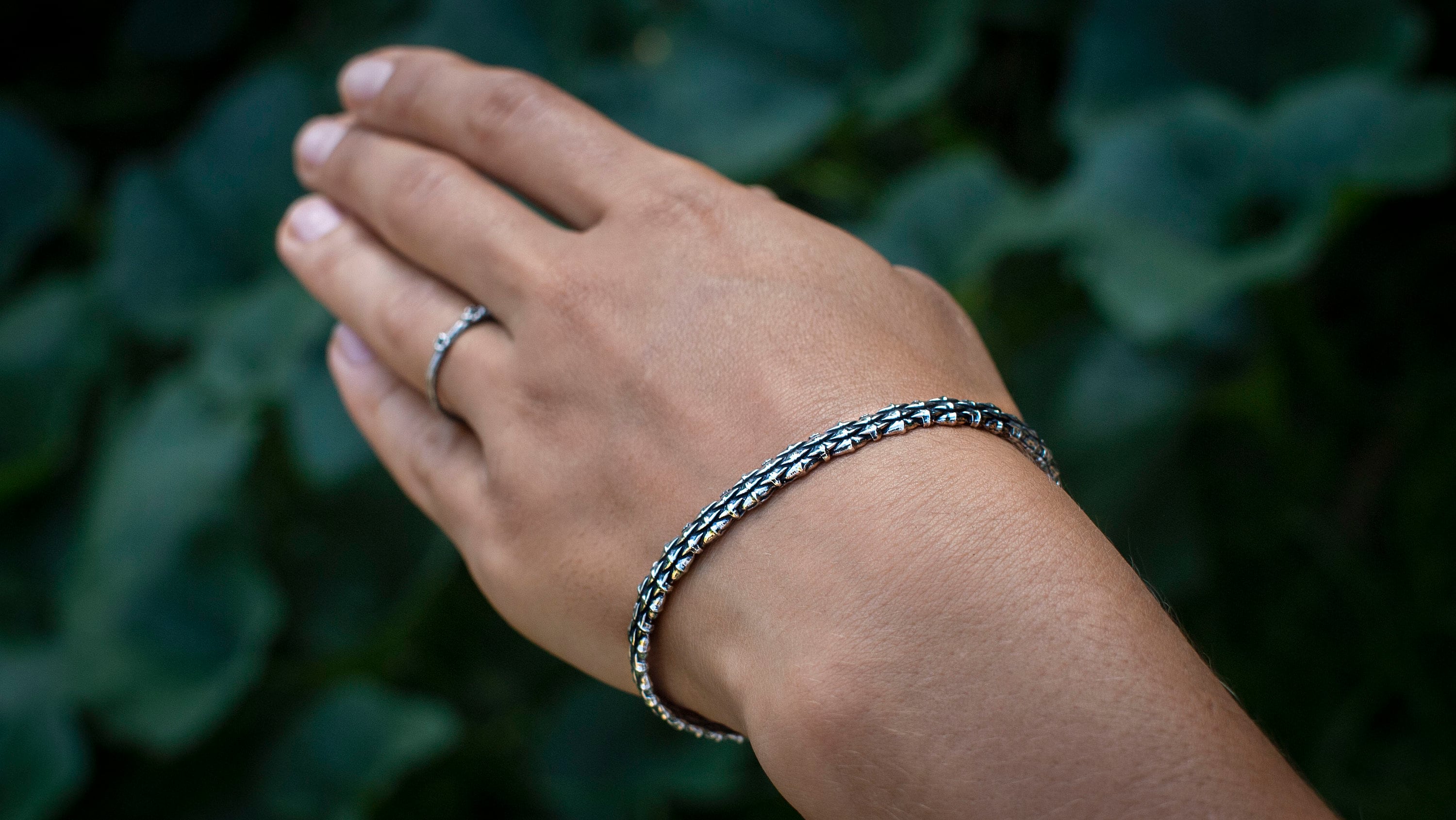 Silver Cuff Bracelet | Silver Bangle Bracelet | Snake Scales Bangle ...