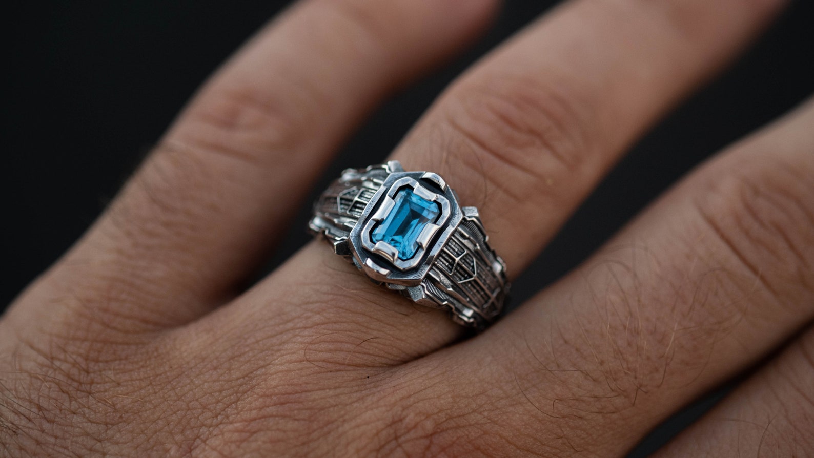 Futuristic Statement Ring Cyberpunk Clothing Gothic Ring - Etsy