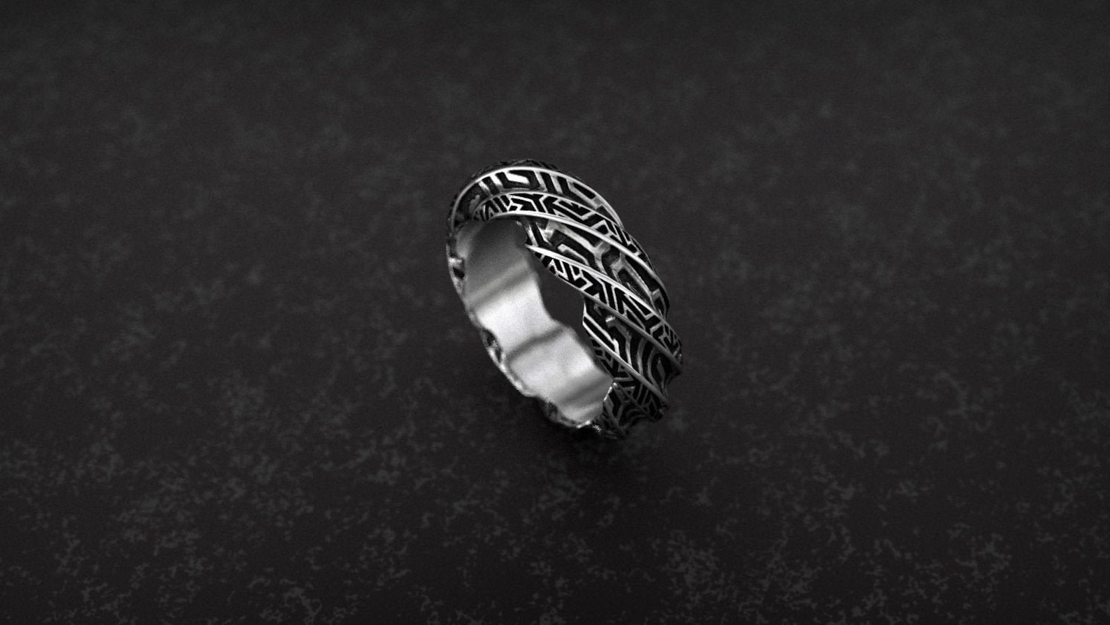 Geometric Twisted Ring | Futuristic Ring | Cyberpunk Ring | Futuristic ...