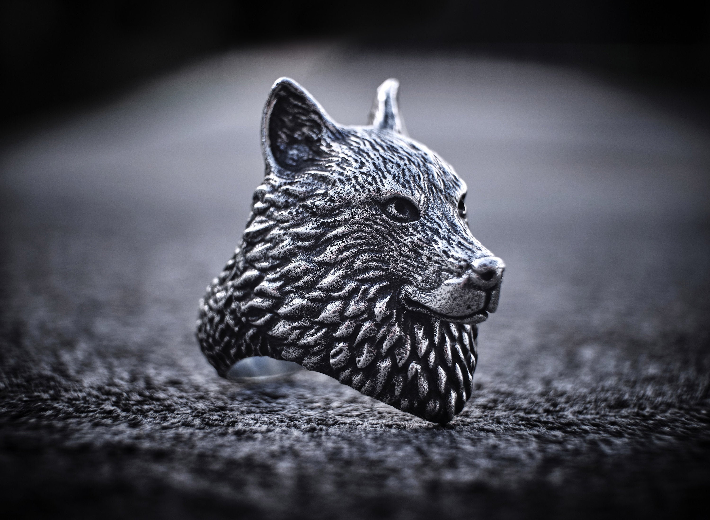 Black And Silver Wolf