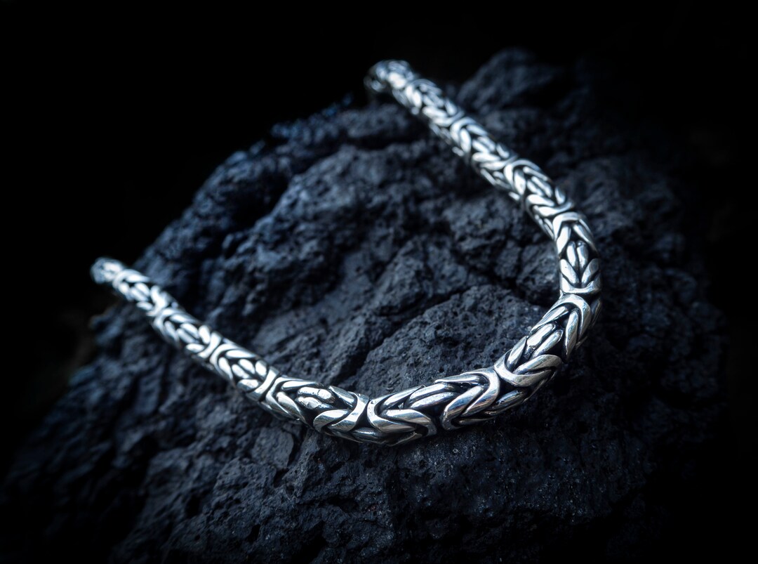 9mm Bali Byzantine Chain | Solid Silver Chain | Bali Byzantine Necklace ...