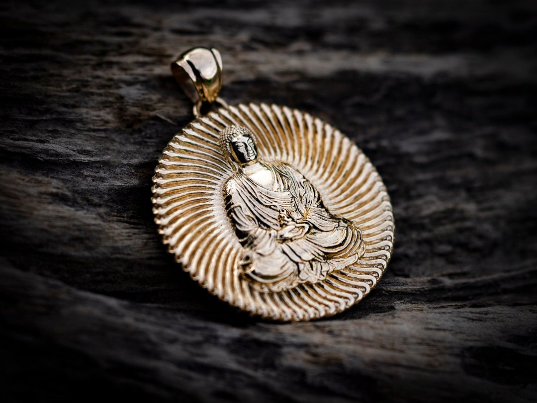 Gold Buddha Necklace | Gold Buddha Jewelry | Medicine Buddha Pendant ...
