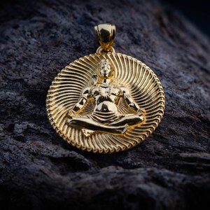 Buy Gold Shiva Pendant | Shiva Necklace Gold | Meditating Shiva Pendant ...