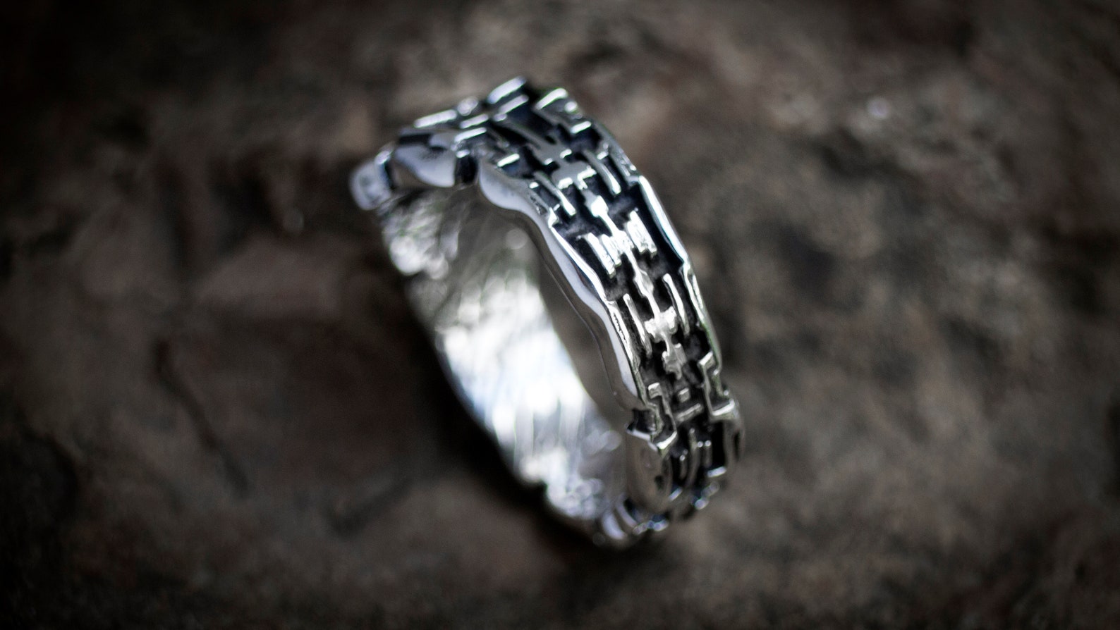 Geek Engagement Ring for Men Futuristic Mens Silver Ring | Etsy