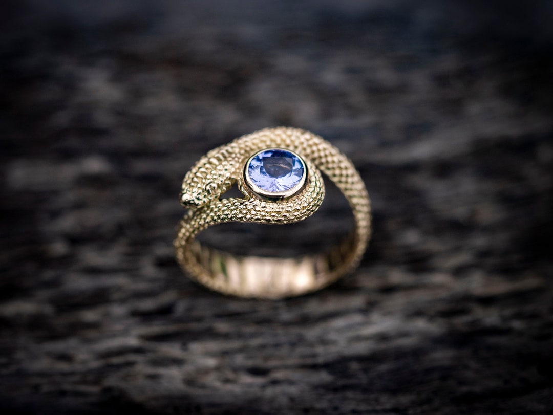 Gold Snake Ring | 14K Gold Ring | Gold Snake Jewelry | Snake Engagement ...