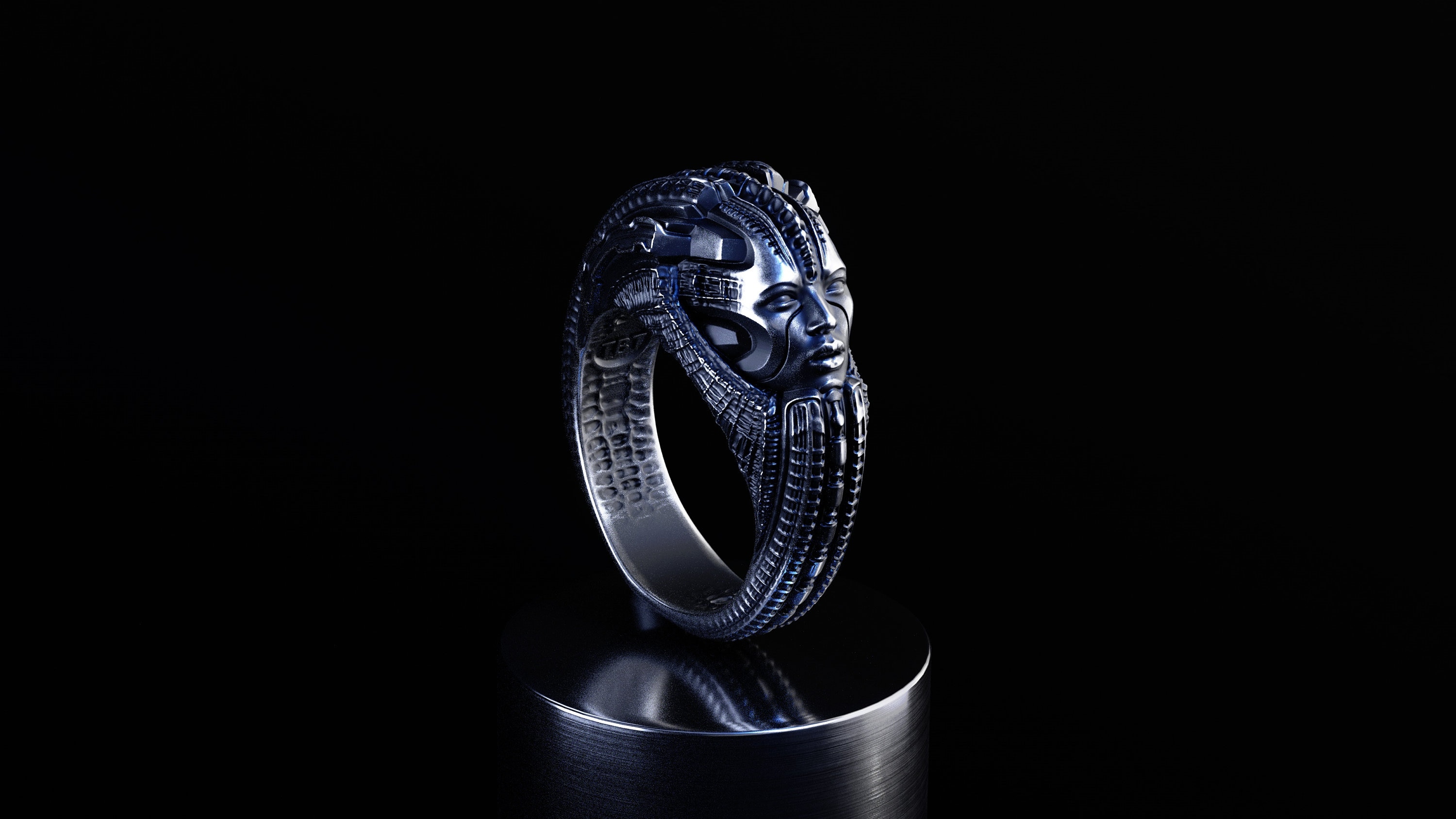 Sci-fi Space Ring Xenomorph Ring Alien Ring Cyberpunk - Etsy UK