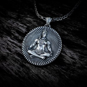 Buy Lord Shiva Pendant | Silver Shiva Necklace | Meditating Shiva ...
