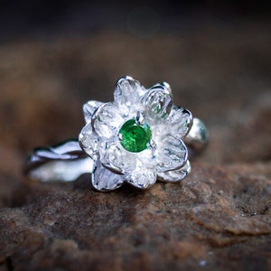 Lotus Flower Ring 'blooming Lotus' Flower Engagement Ring Elven Ring ...