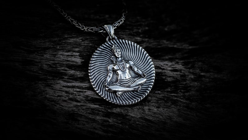 Buy Lord Shiva Pendant Silver Shiva Necklace Meditating Shiva Online in ...