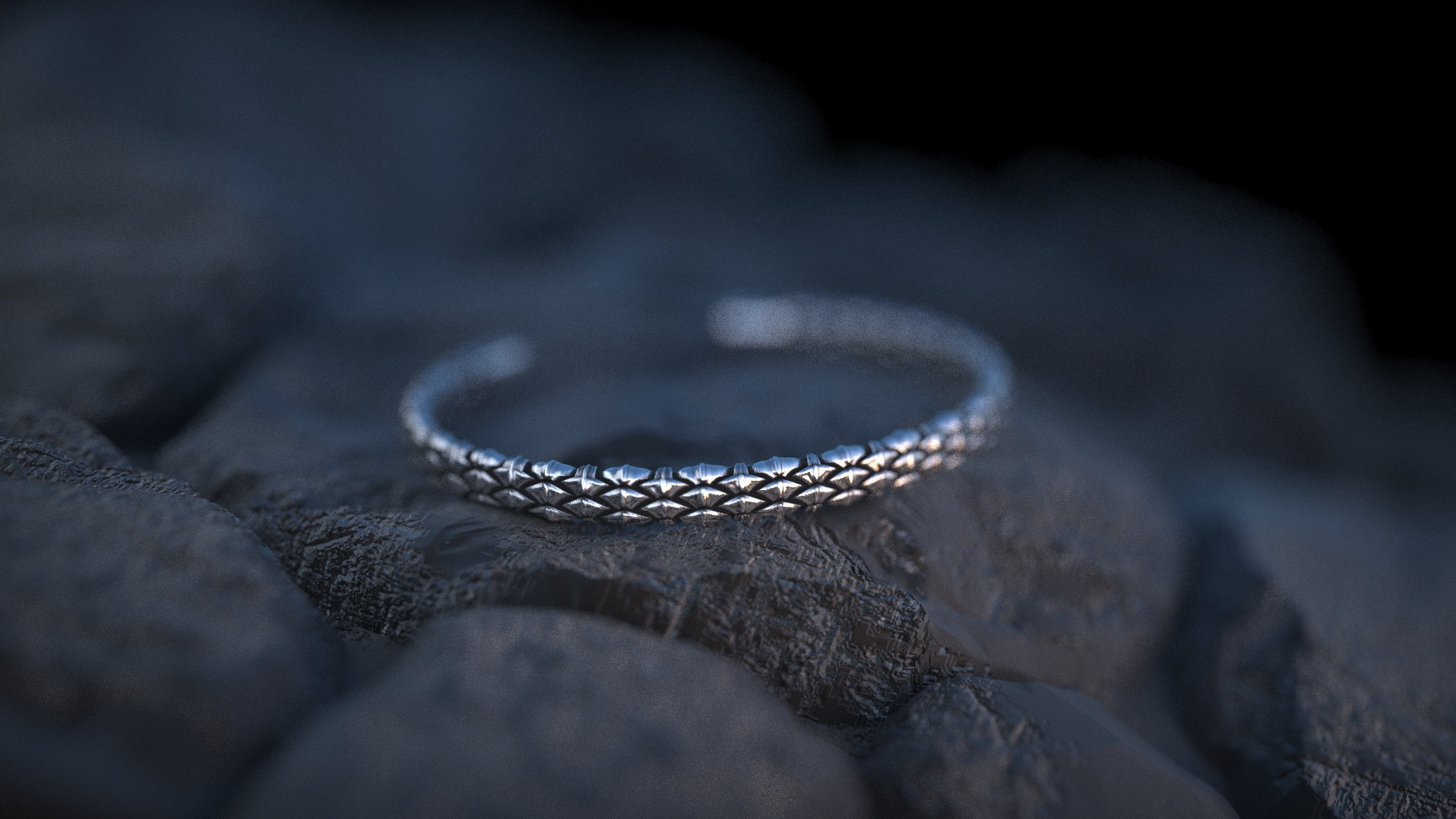 Silver Cuff Bracelet | Silver Bangle Bracelet | Snake Scales Bangle ...