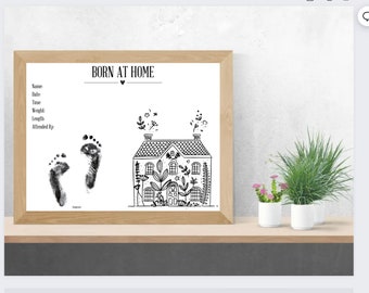 Vintage Style Birth Certificate for Home Birth, Keepsake With ...
