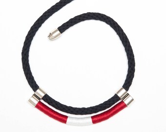 Nautical Rope Necklace / Ivory Rope Necklace / Gold Nautical | Etsy