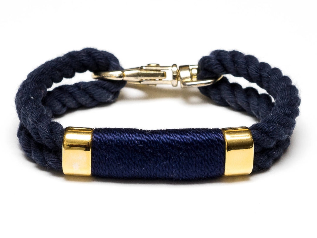 Nautical Rope Bracelet / Navy Rope Bracelet / Navy Blue Rope - Etsy