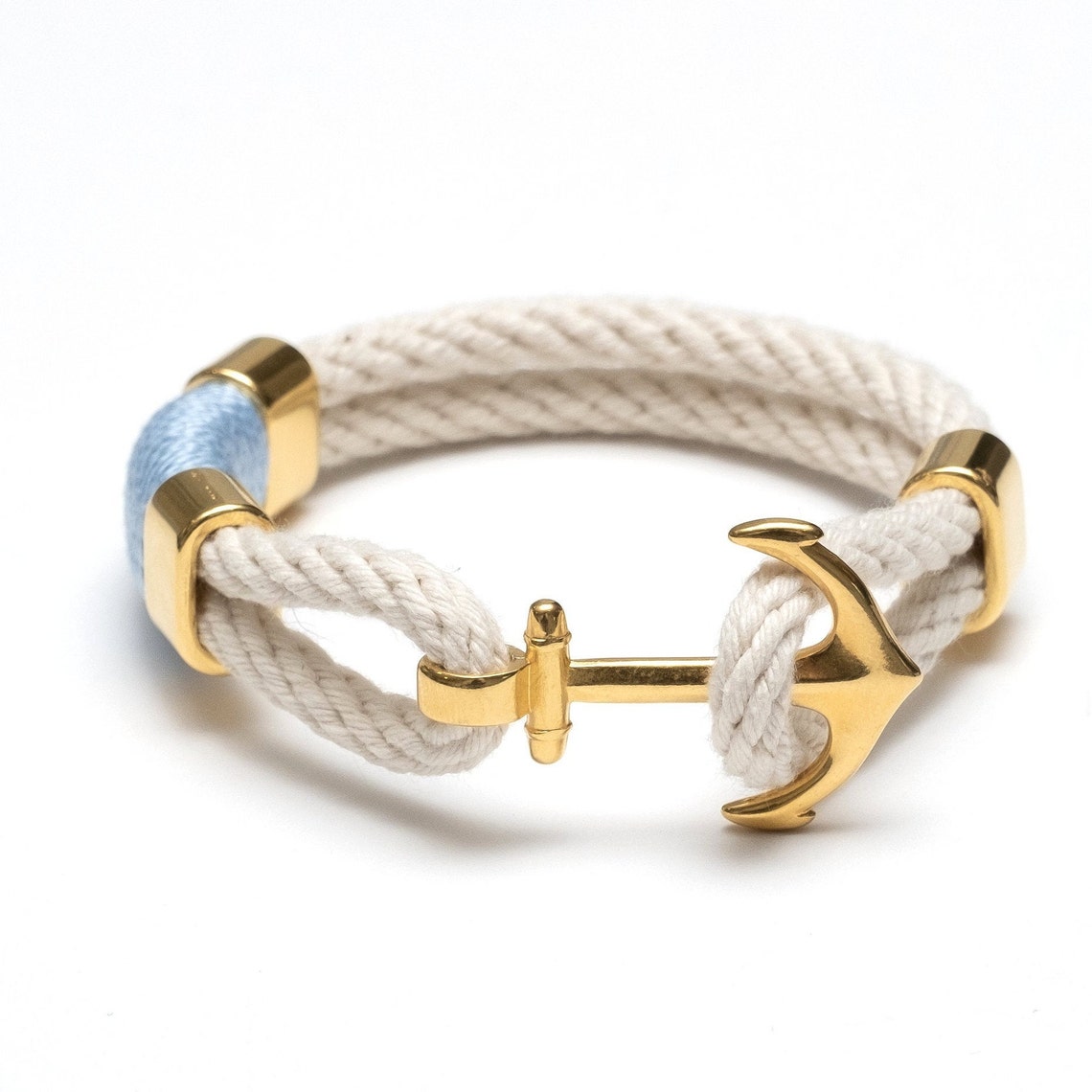 Nautical Rope Bracelet / Nautical Anchor Bracelet / Ivory | Etsy