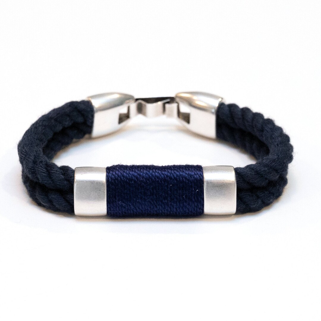 Nautical Rope Bracelet / Navy Rope Bracelet / Navy Blue Rope Bracelet ...