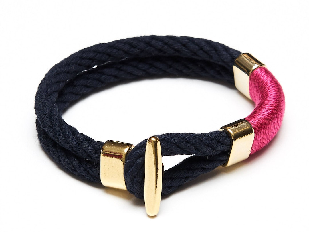 Nautical Rope Bracelet / Nautical Jewelry / Navy Blue Rope Bracelet ...