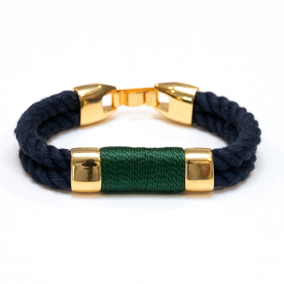 Nautical Rope Bracelet / Hunter Green Rope Bracelet / Navy Blue Rope ...