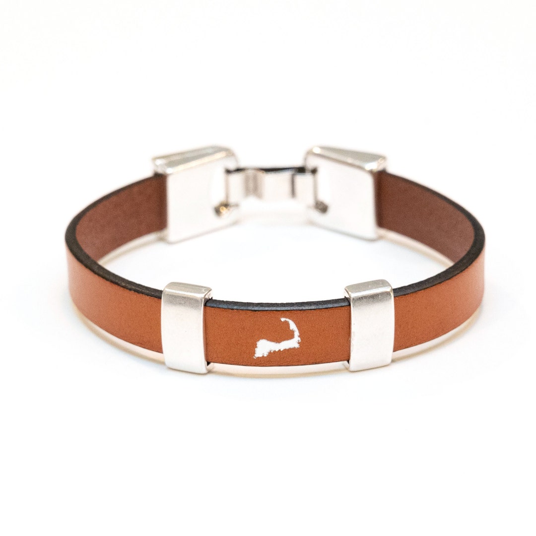 Cape Cod Bracelet / Preppy Leather Bracelet / Mahogany Leather / New ...