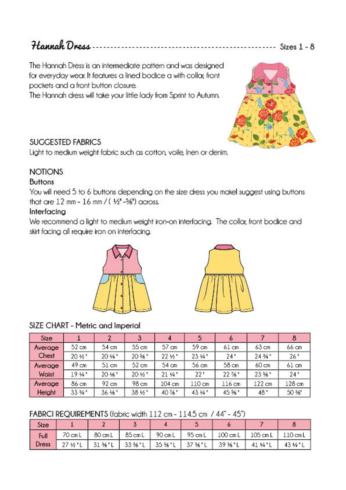 Sewing Pattern Toddler Girls Dress Pdf Dress Pattern | Etsy
