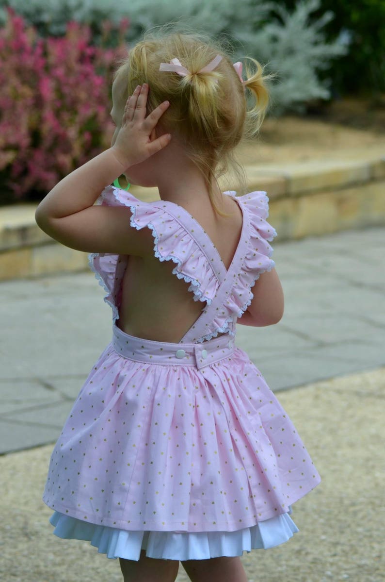 Girls Toddlers Pdf Pinny Pattern - Vintage, Ruffle, Retro Pinafore - Sz ...