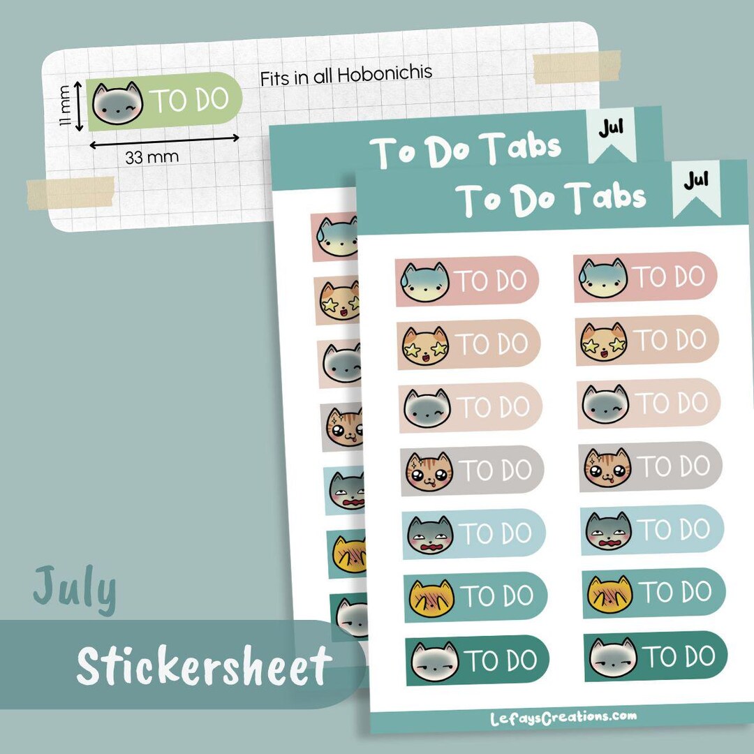 To Do Tabs "second Half" - Etsy