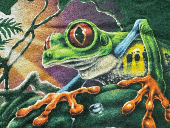 Vtg 90s Wild Tree Frog Rainforest Printed Graphic T-S… - Gem