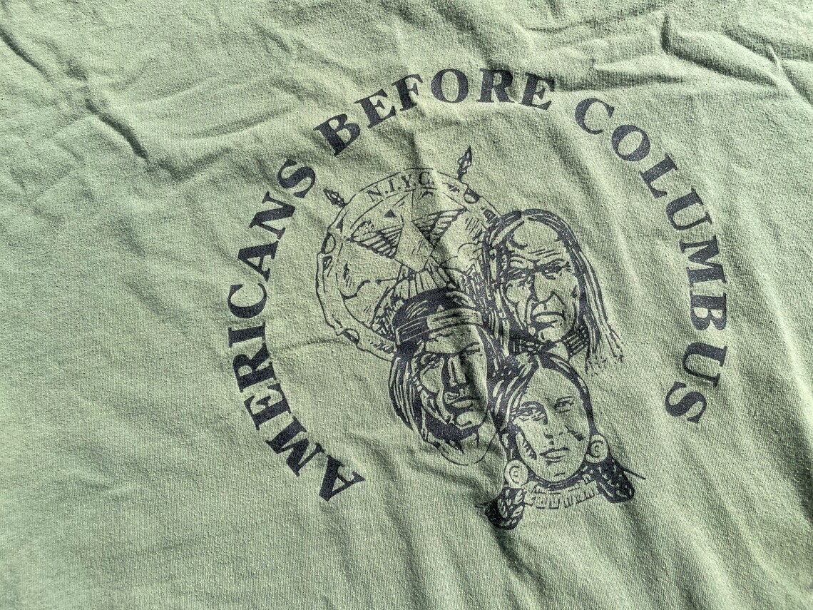 Vtg 90s American Before Columbus Printed Graphic T-shirt - Etsy