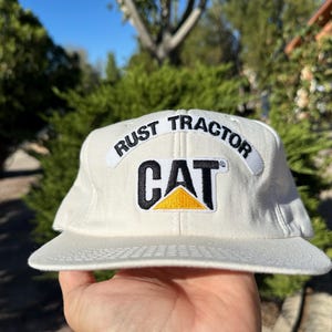 Vtg 70s Caterpillar Rust Tractor Stitched Snapback Hat - Etsy
