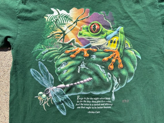 Vtg 90s Wild Tree Frog Rainforest Printed Graphic T-S… - Gem